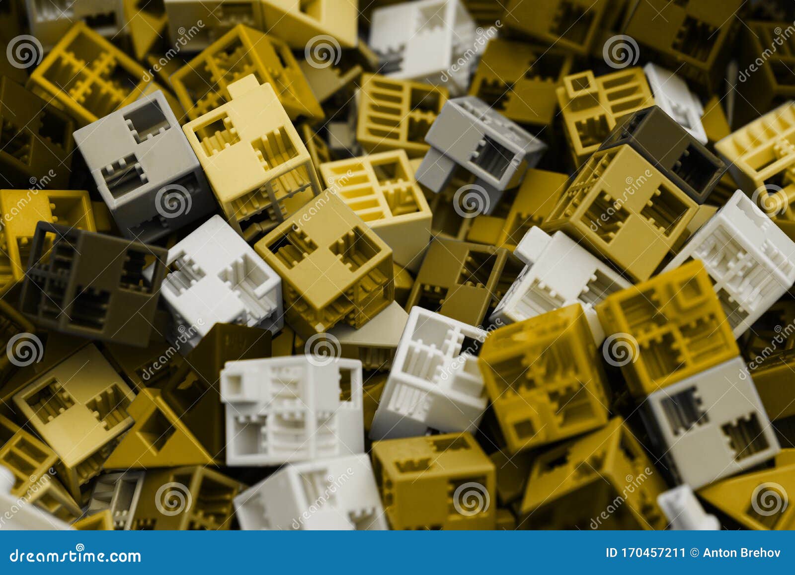 Plastic Parts of a Square Shape. Design and Modeling Stock Image ...