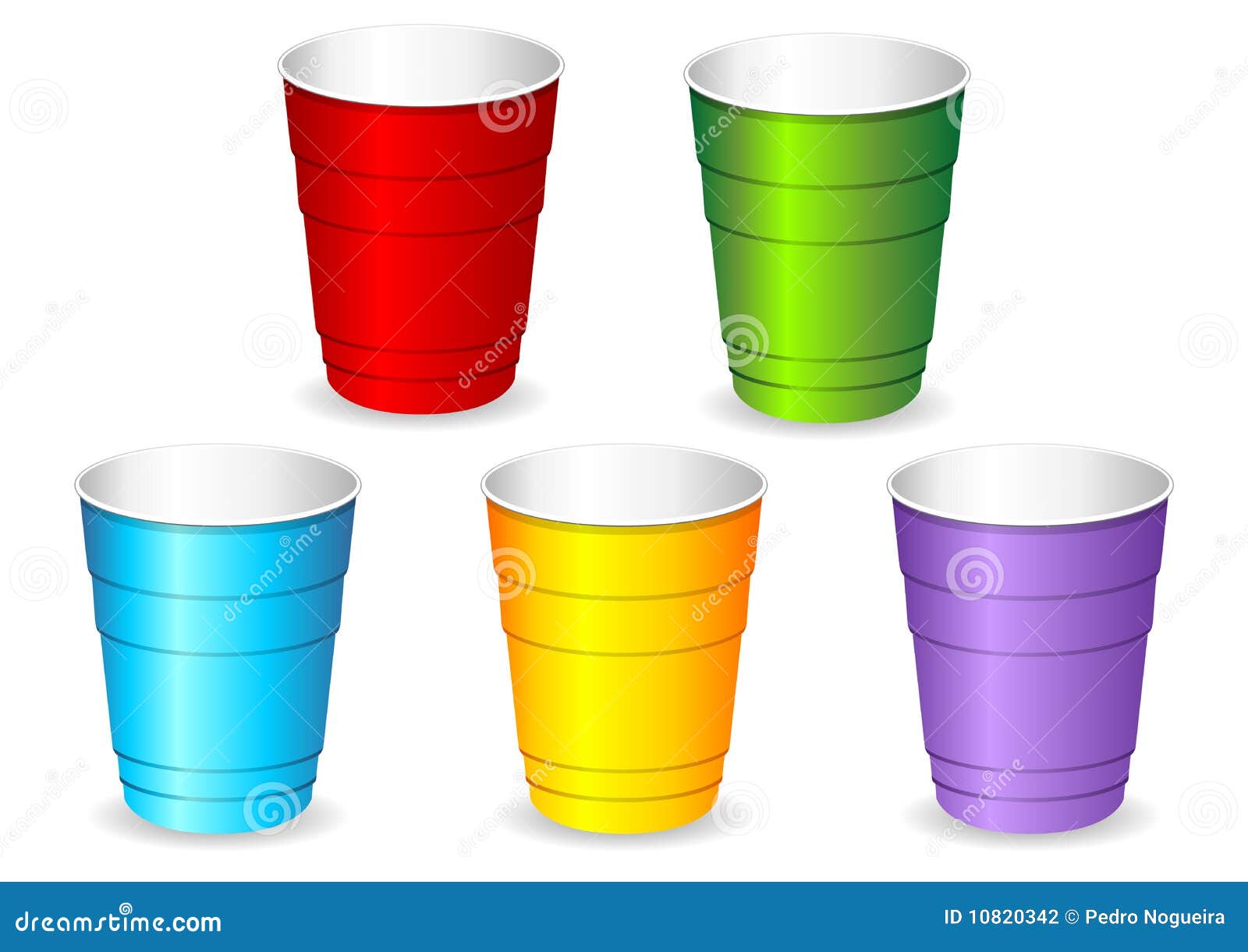 Plastic party cup set stock vector. Illustration of celebration - 10820342