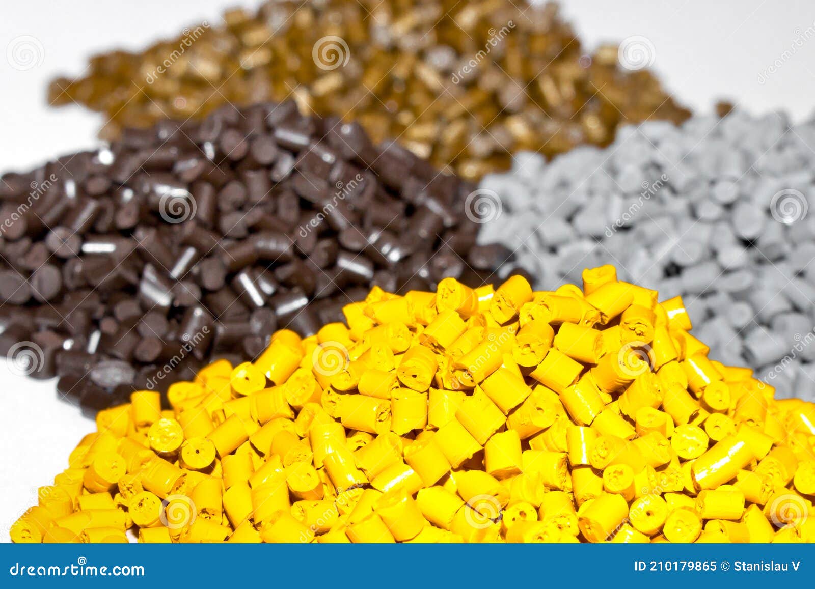 Plastic Pellets on the Table in the Laboratory. Polymeric Dye Stock ...