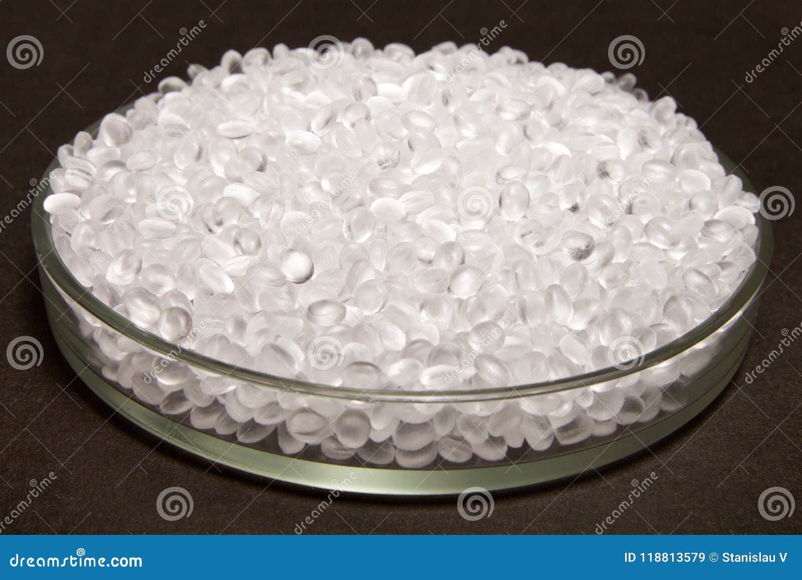 Plastic Pellets. Transparent Polyethylene Granules Stock Image - Image ...