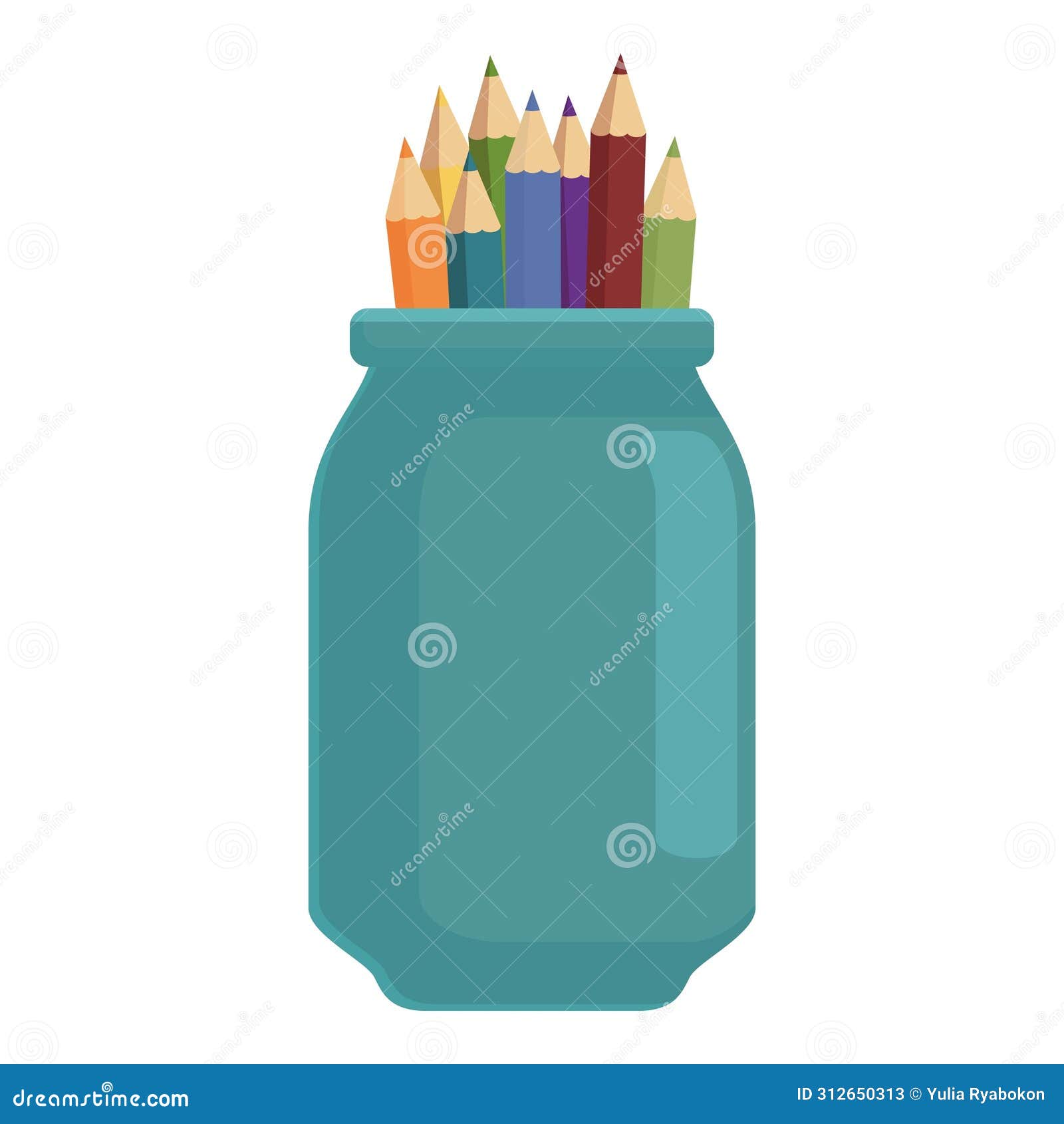 Plastic Pencil Stand Icon Cartoon Vector. Work Office Desk Stock Vector ...