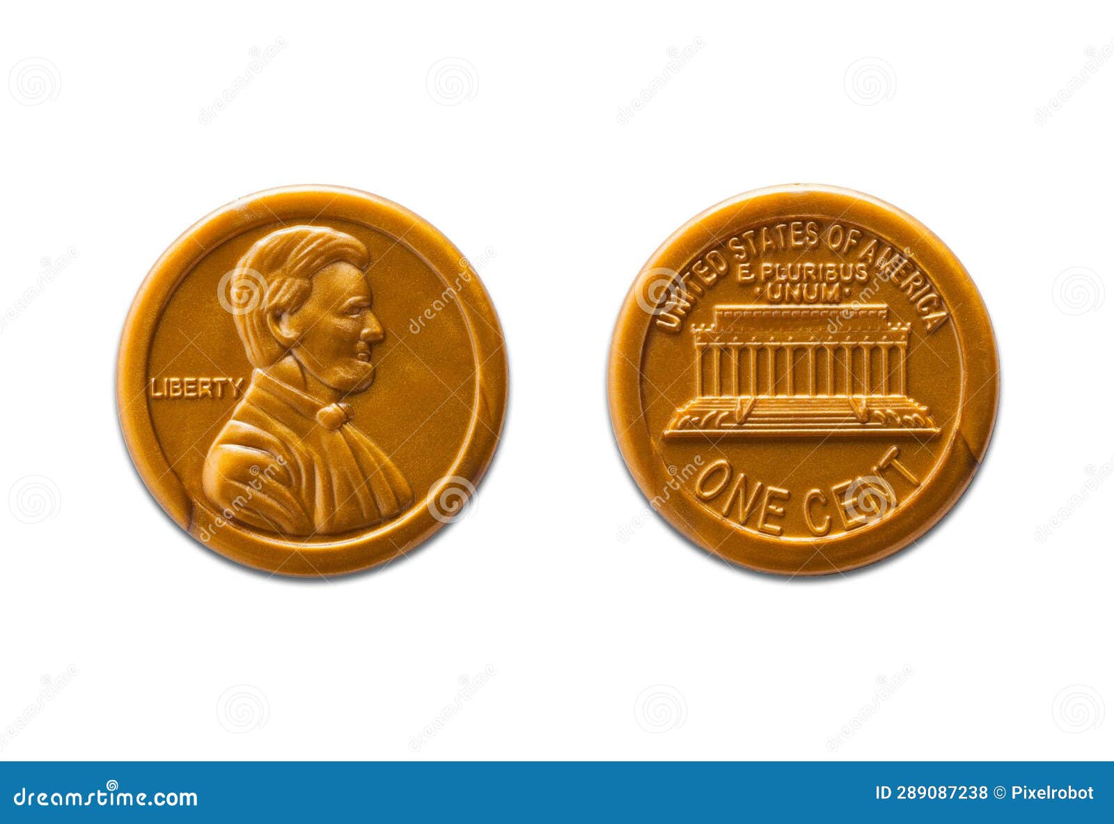 Plastic Penny stock photo. Image of lincoln, circle - 289087238