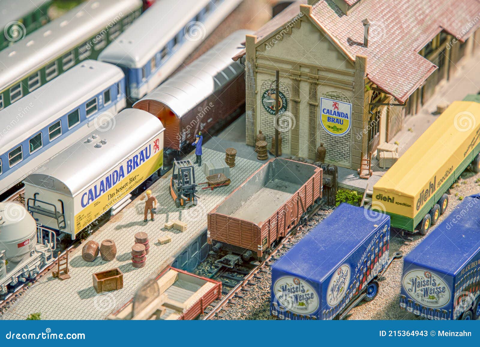 Plastic People Waiting at the Train Station for Loading Cargo in the ...