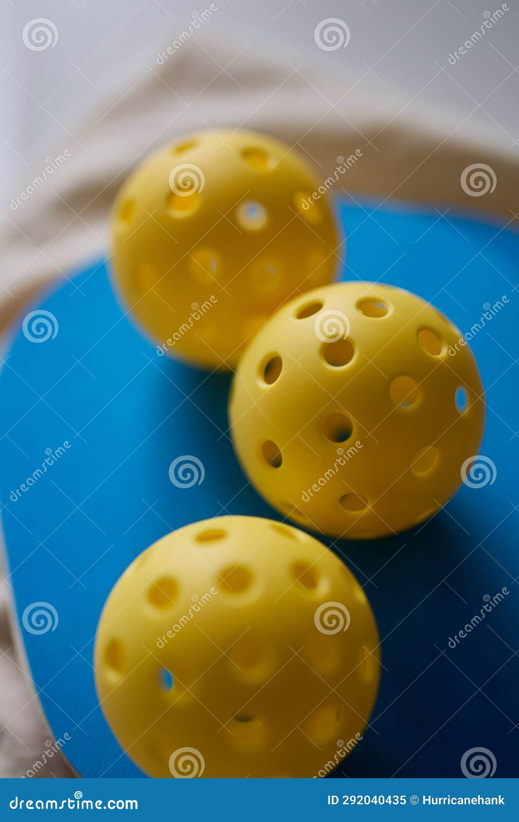 Plastic Perforated Balls for Pickleball Game Stock Image - Image of ...