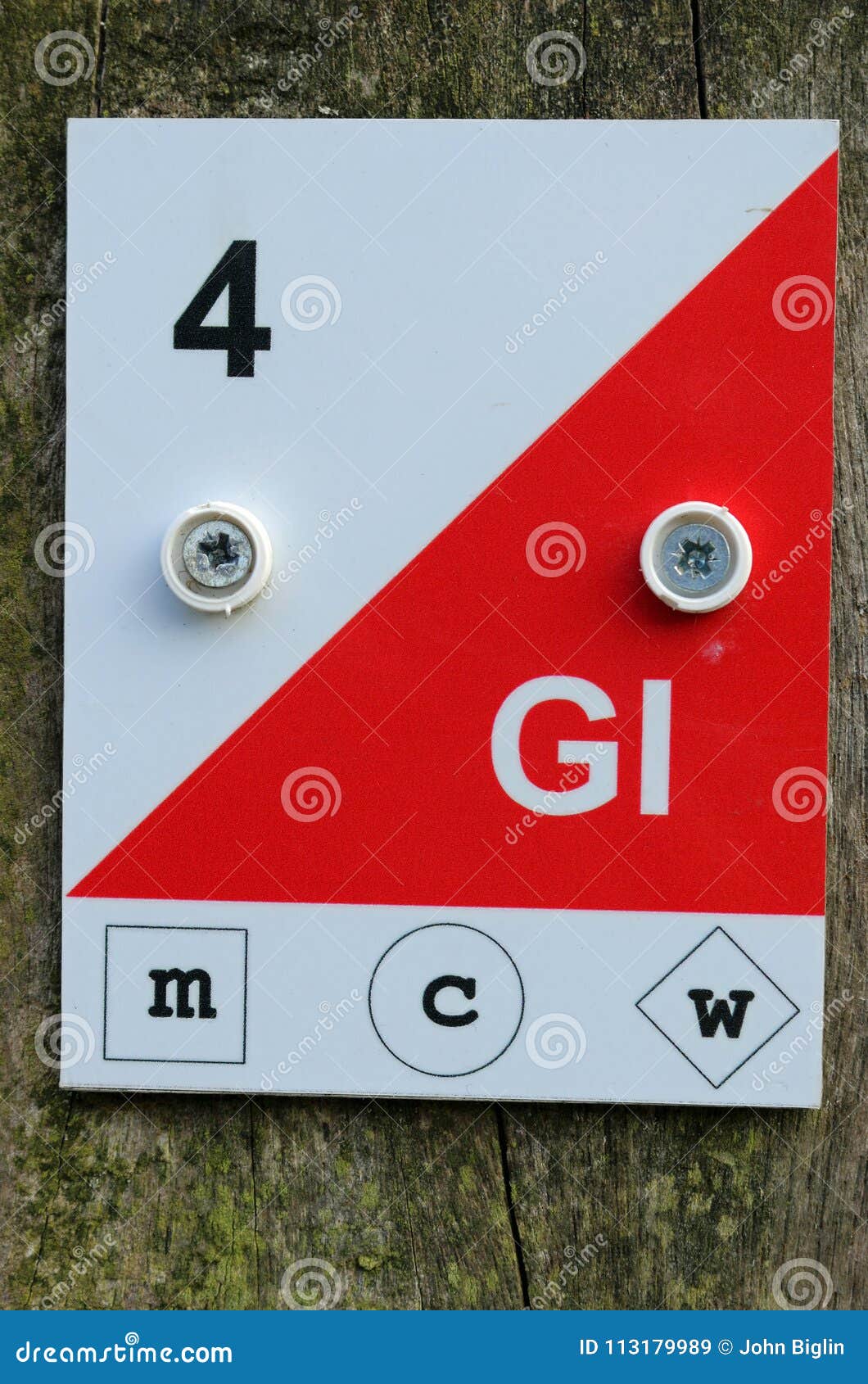 Permanent Orienterering Course Control Point Marker Stock Image - Image ...