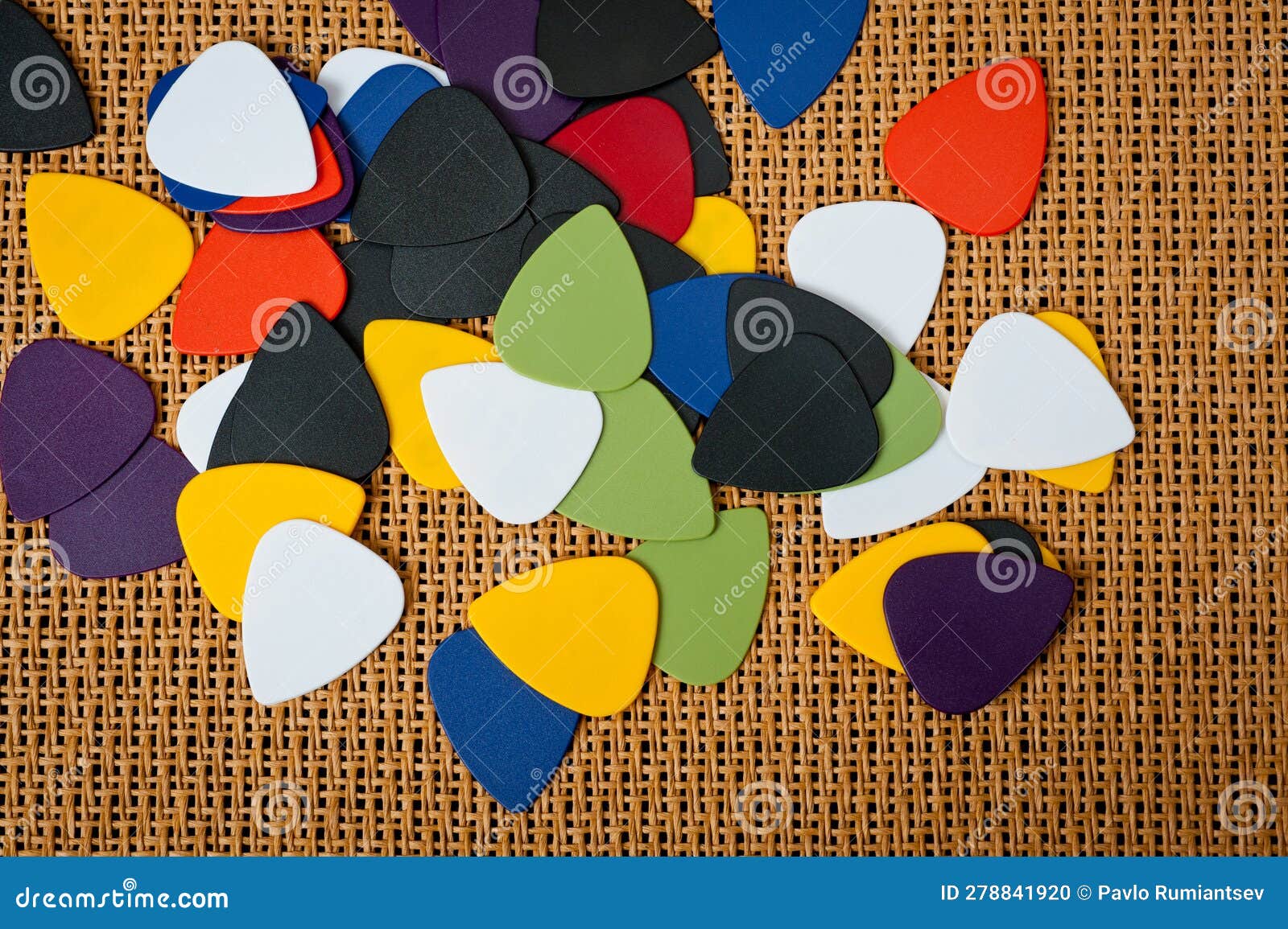 Plastic Picks of Different Colors for Playing Acoustic or Electric ...