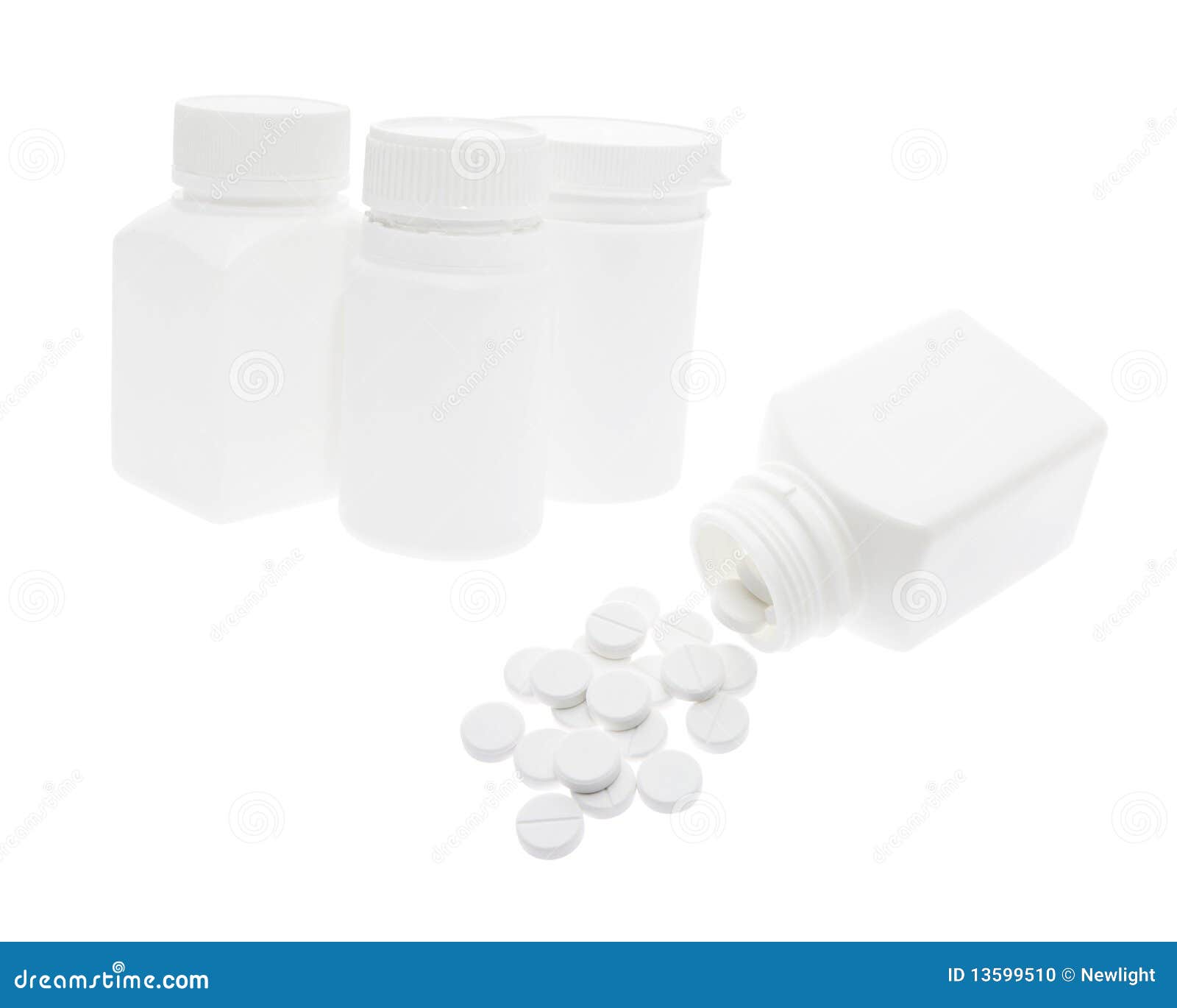 Plastic Pill Bottles and Tablets Stock Photo - Image of tablets ...