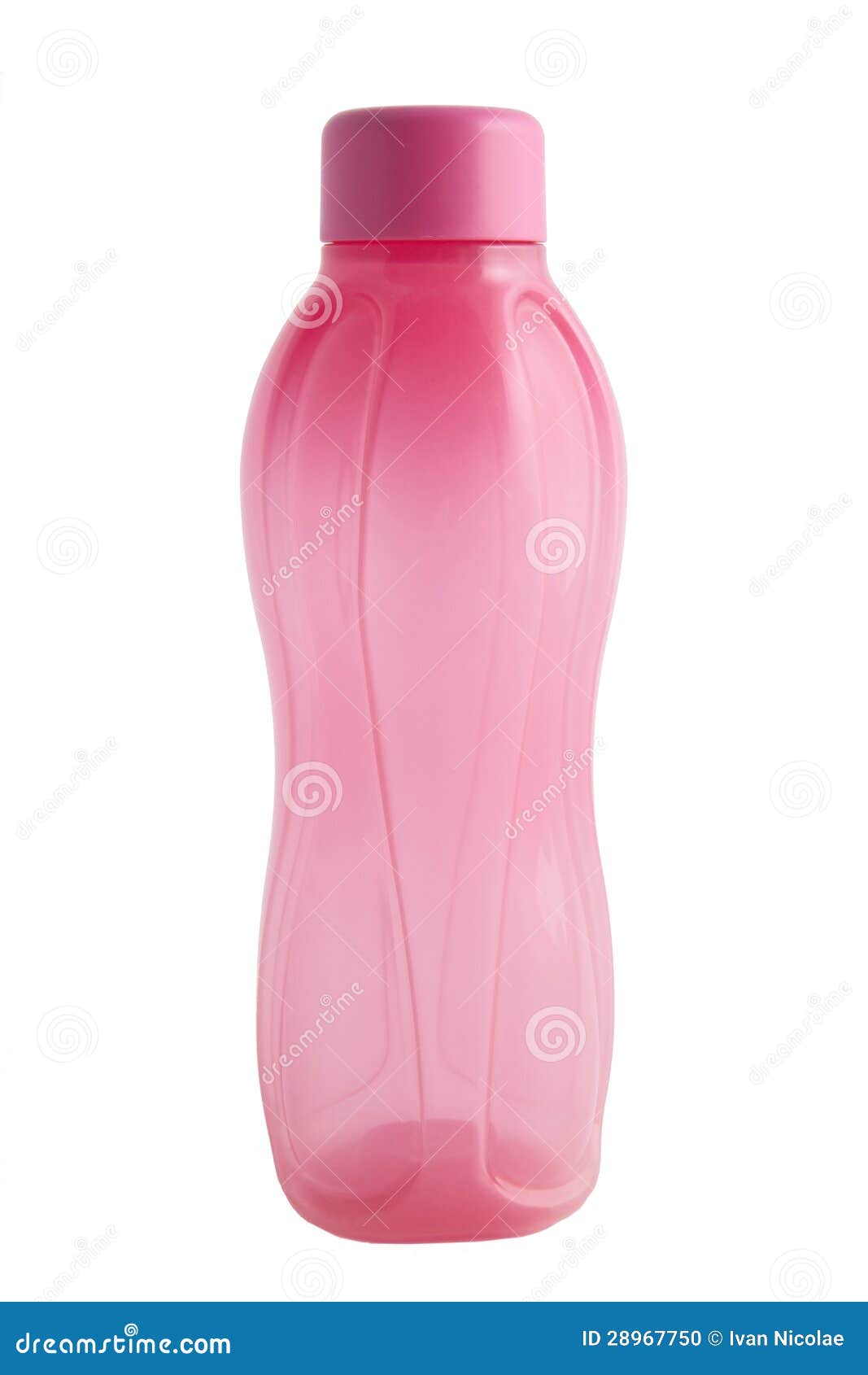 Plastic pink bottle. stock photo. Image of color, treatment - 28967750