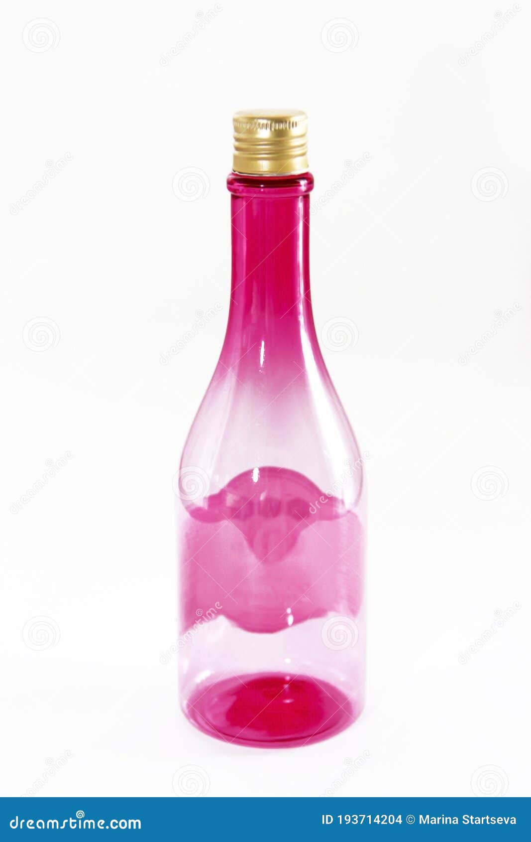 Plastic Pink Bottle for Drinks and a Liquids Stock Photo - Image of ...