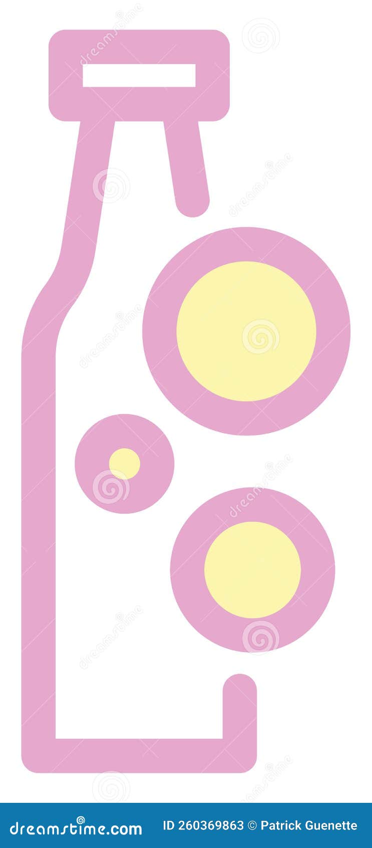 Plastic pink bottle, icon stock vector. Illustration of globe - 260369863