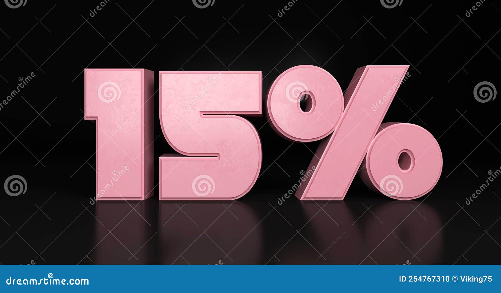 15 Plastic Pink Sign. 3d Render Illustration Stock Illustration ...