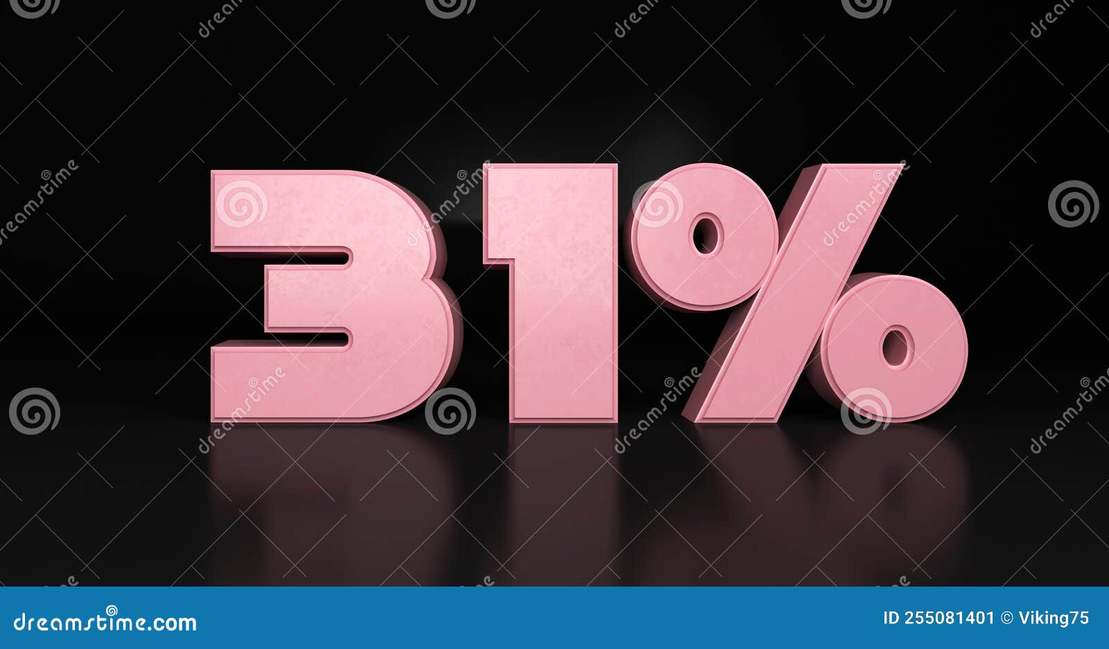 31 Plastic Pink Sign. 3d Render Illustration Stock Illustration ...