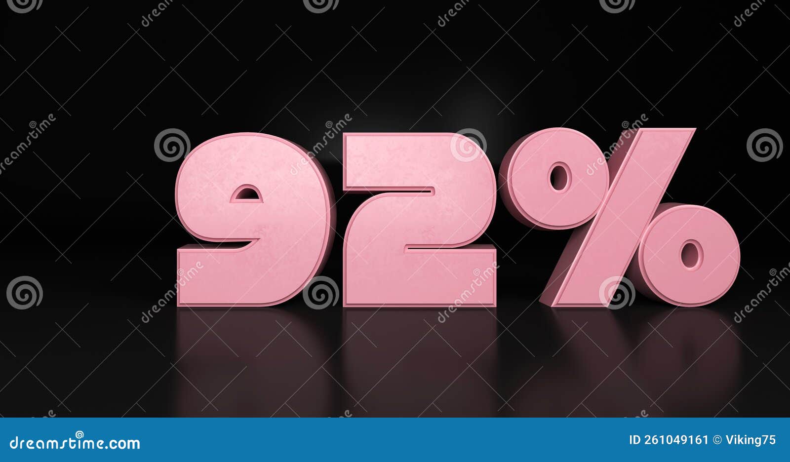 92 Plastic Pink Sign. 3d Render Illustration Stock Illustration ...