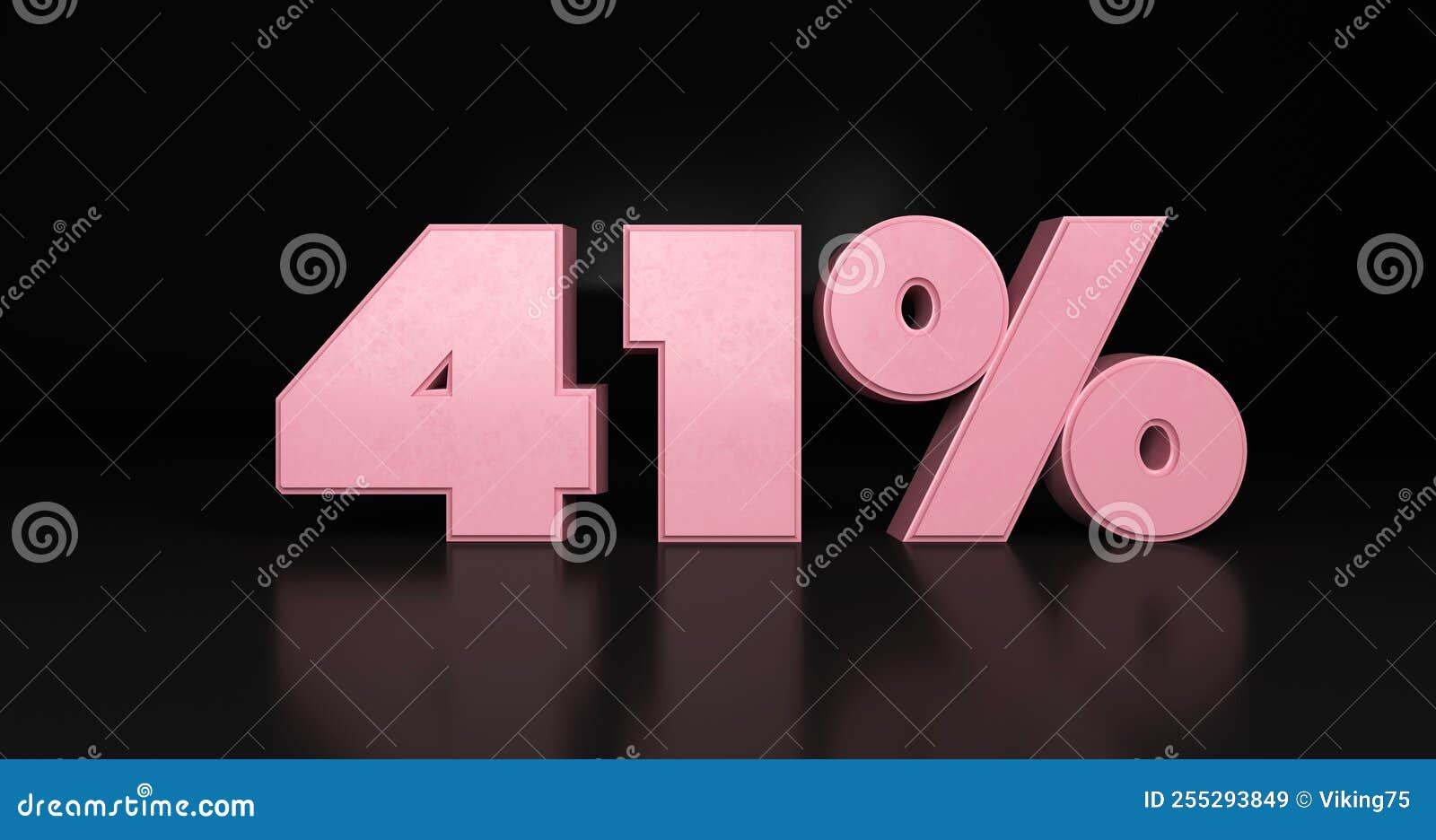 41 Plastic Pink Sign. 3d Render Illustration Stock Illustration ...