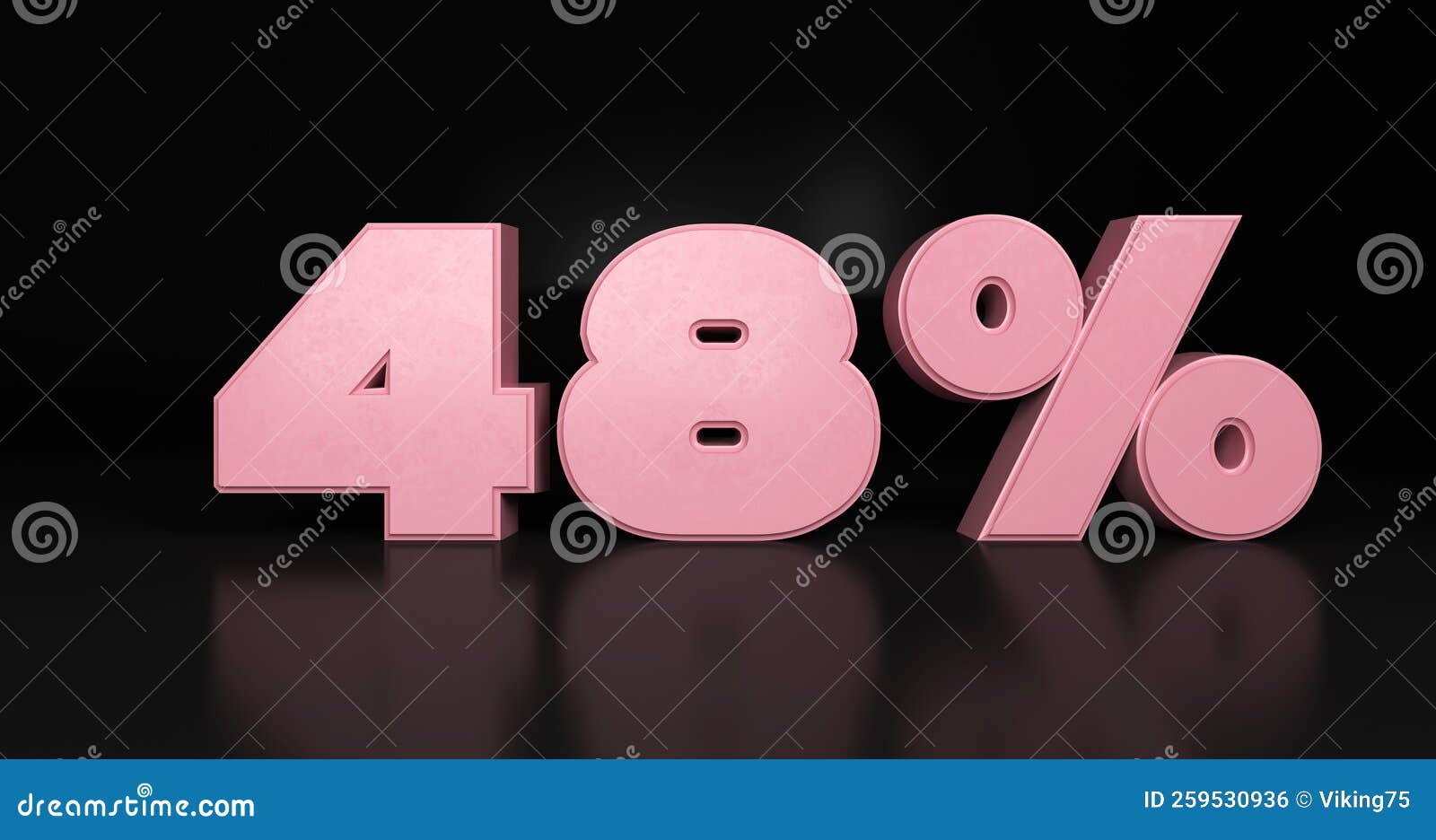 48 Plastic Pink Sign. 3d Render Illustration Stock Illustration ...