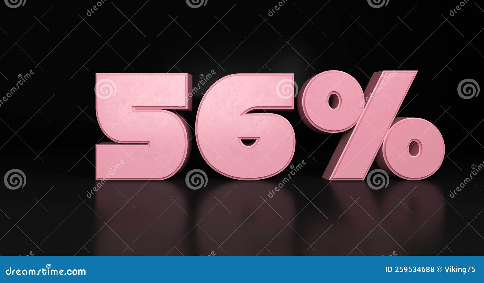 56 Plastic Pink Sign. 3d Render Illustration Stock Illustration ...