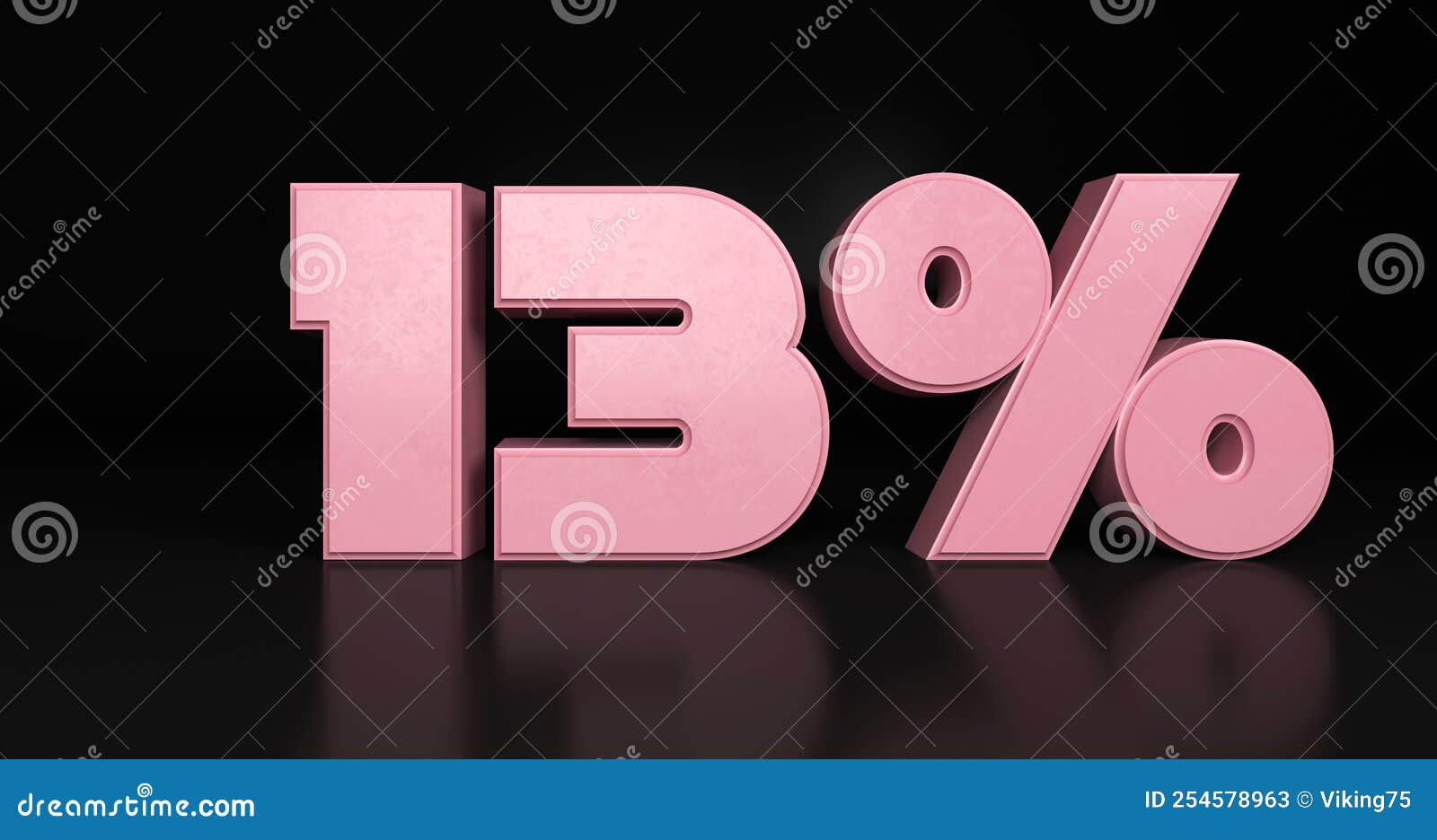 13 Plastic Pink Sign. 3d Render Illustration Stock Illustration ...