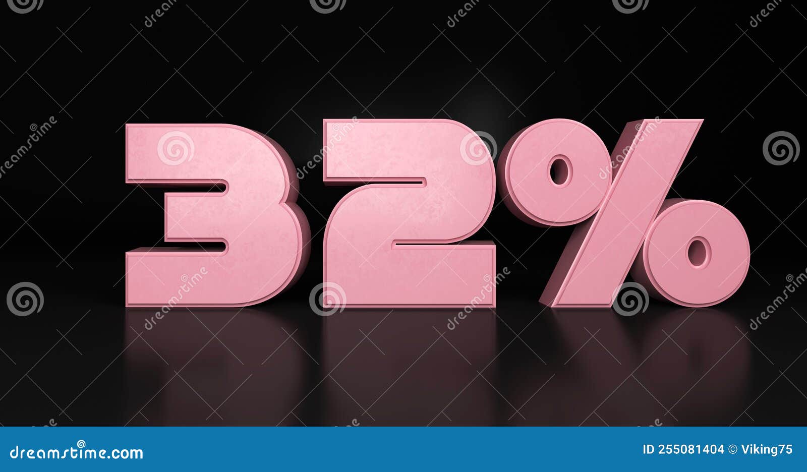 32 Plastic Pink Sign. 3d Render Illustration Stock Illustration ...