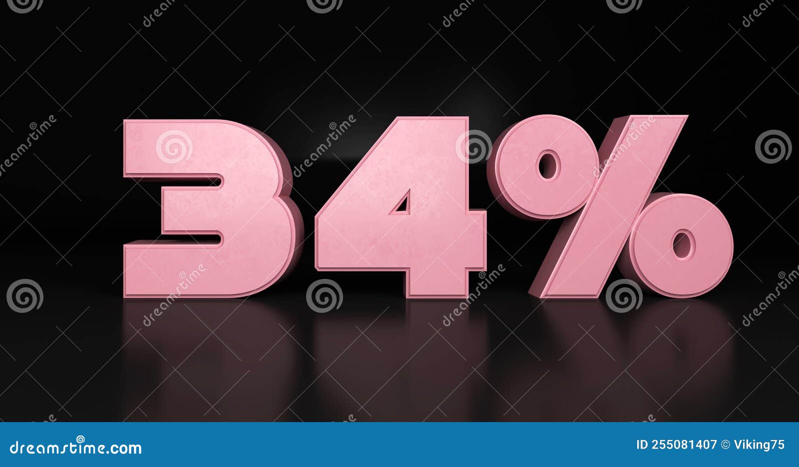 34 Plastic Pink Sign. 3d Render Illustration Stock Illustration ...