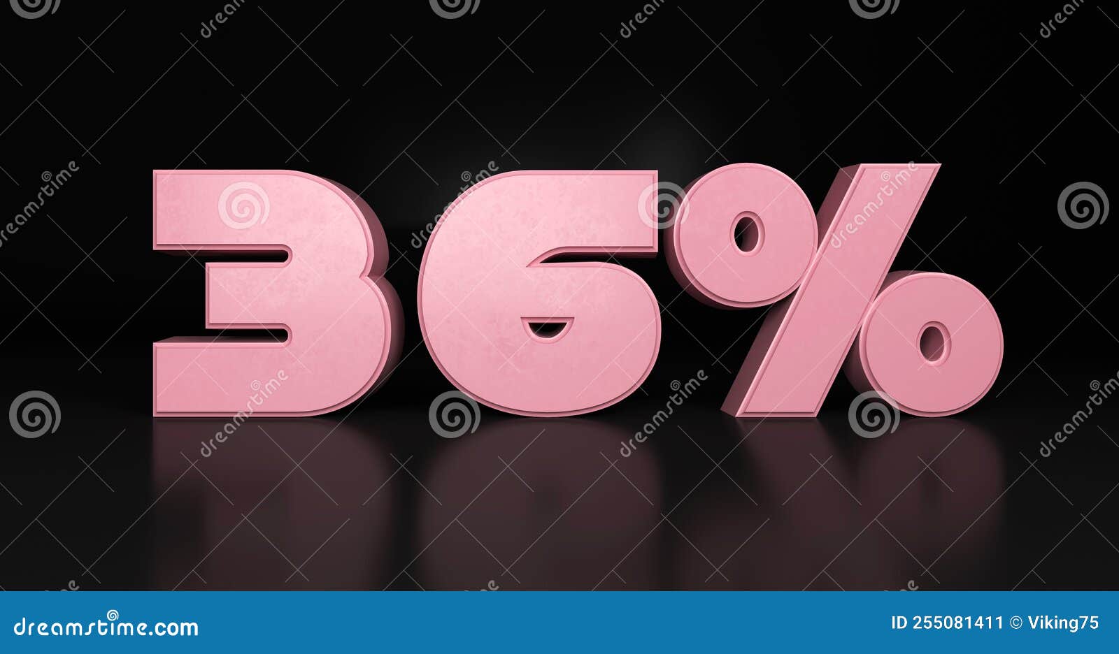 36 Plastic Pink Sign. 3d Render Illustration Stock Illustration ...