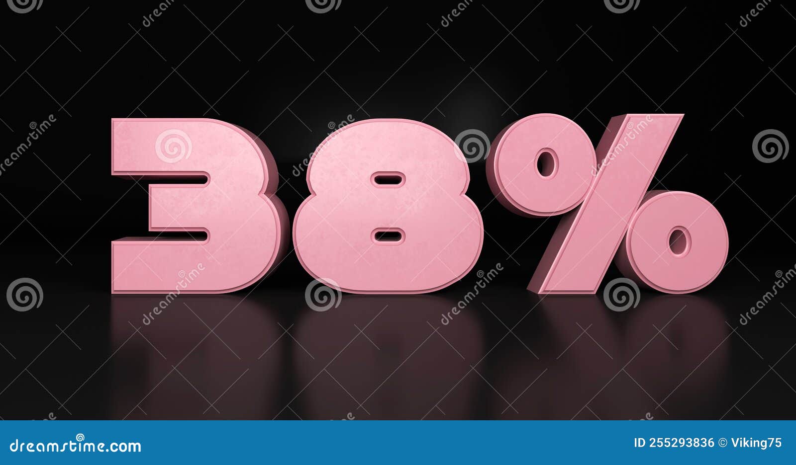 38 Plastic Pink Sign. 3d Render Illustration Stock Illustration ...
