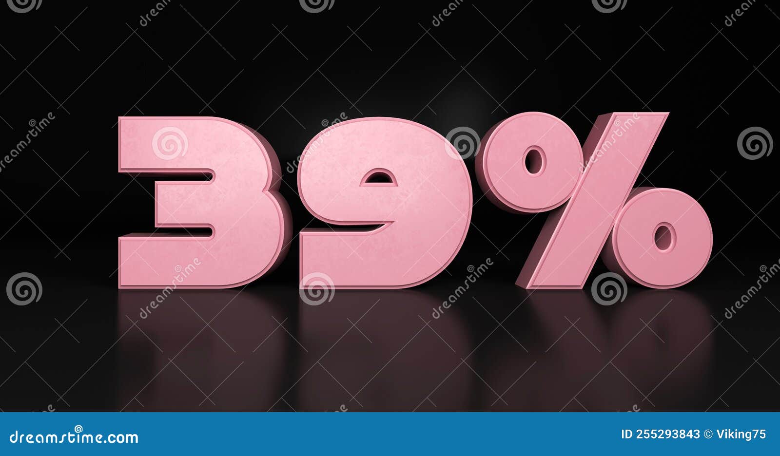 39 Plastic Pink Sign. 3d Render Illustration Stock Illustration ...