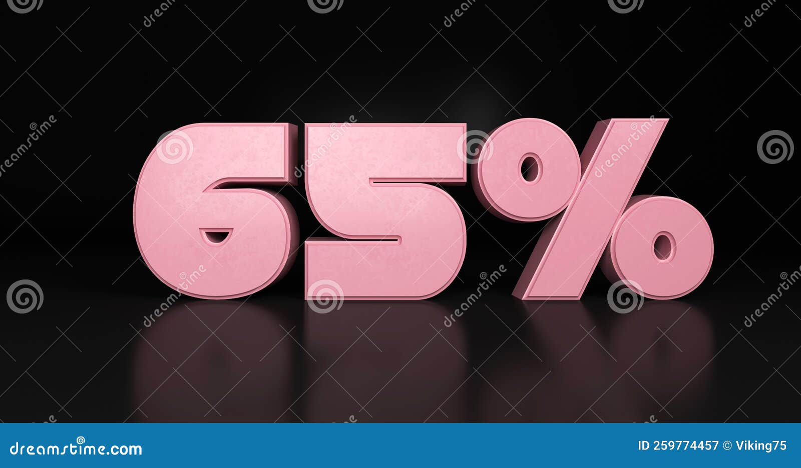 65 Plastic Pink Sign. 3d Render Illustration Stock Illustration ...