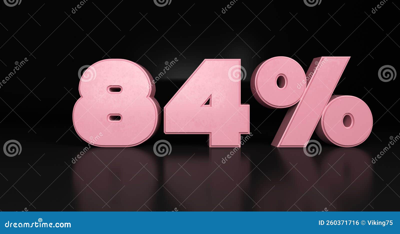 84 Plastic Pink Sign. 3d Render Illustration Stock Illustration ...