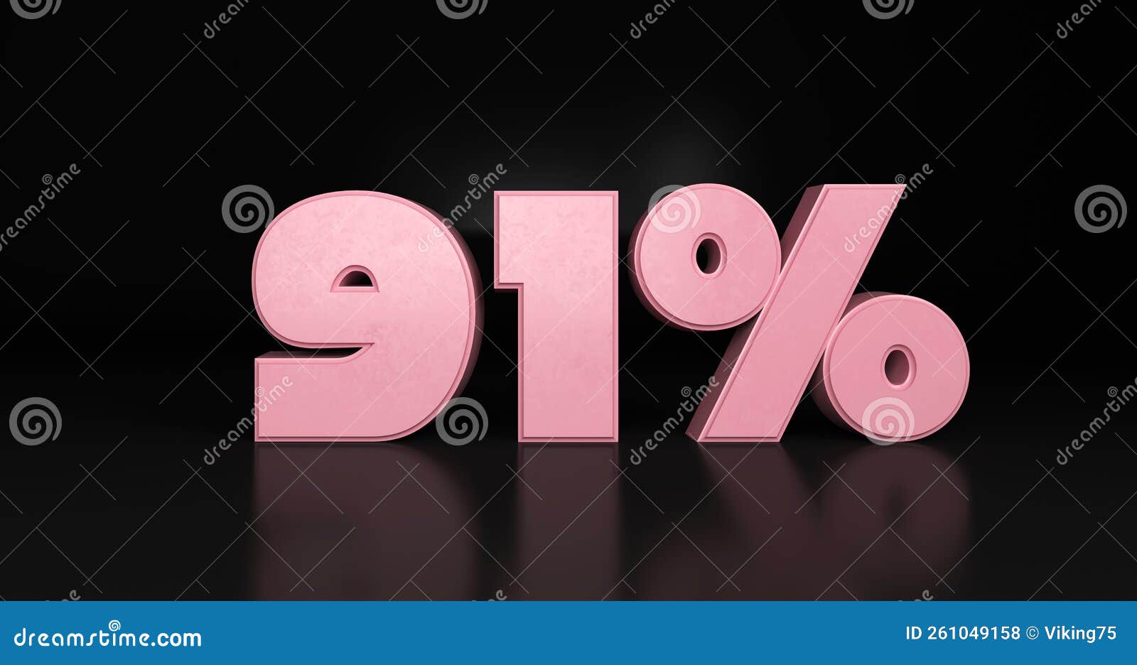 91 Plastic Pink Sign. 3d Render Illustration Stock Illustration ...