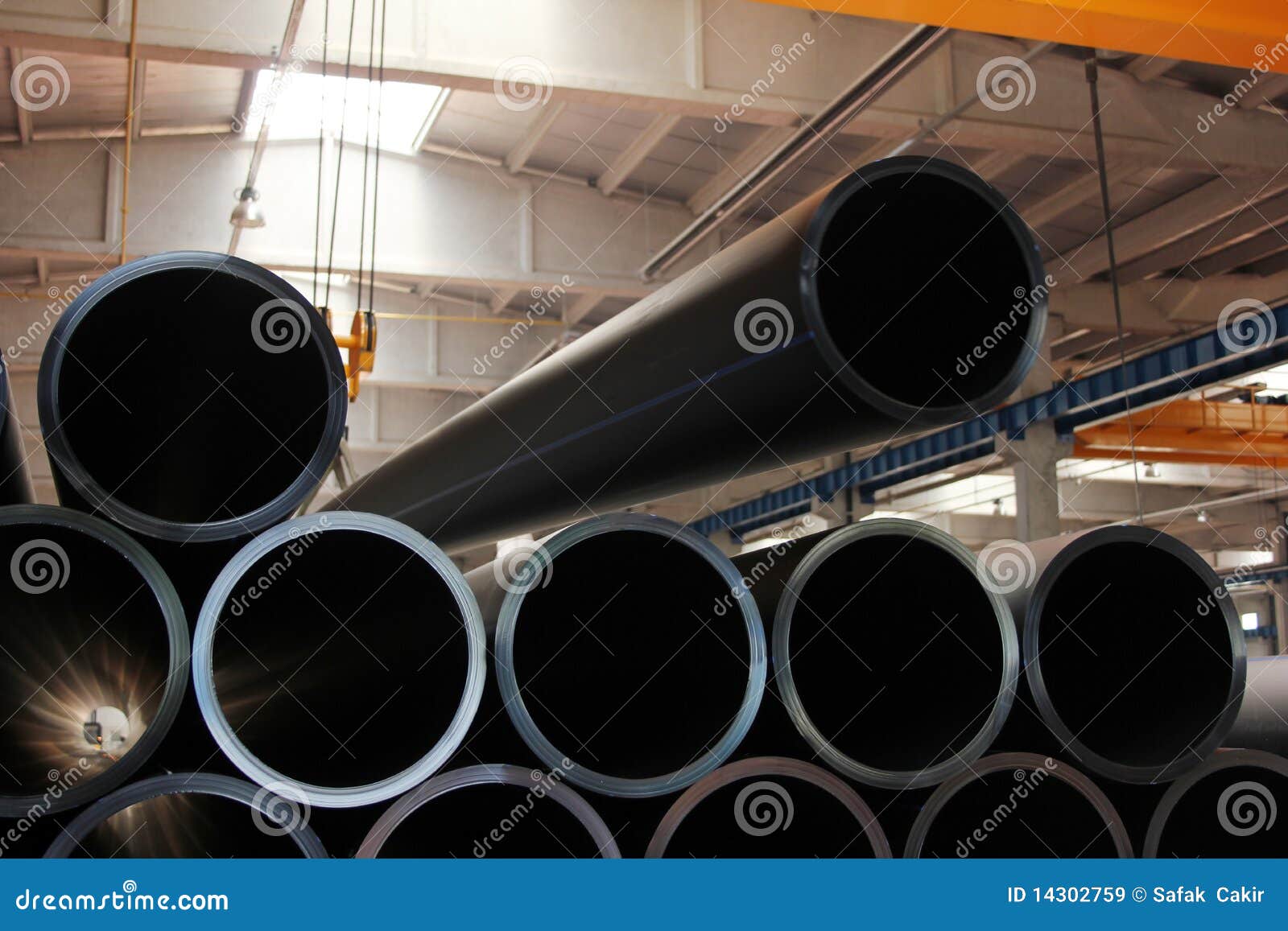 Plastic pipe stock image. Image of pipeline, construction - 14302759