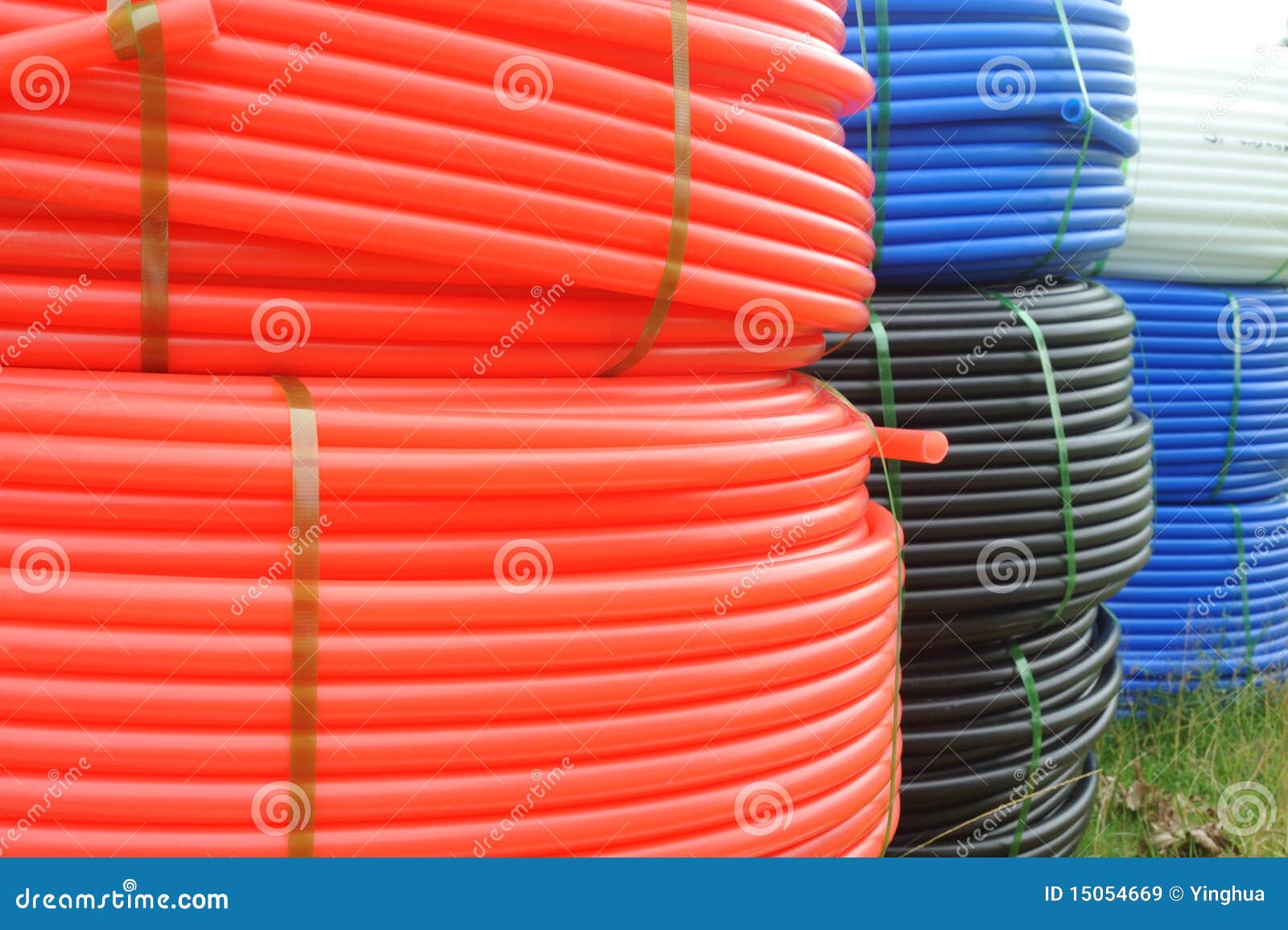 Plastic Pipe, For Water Supply, Laying Tubes Construction Stock Image ...