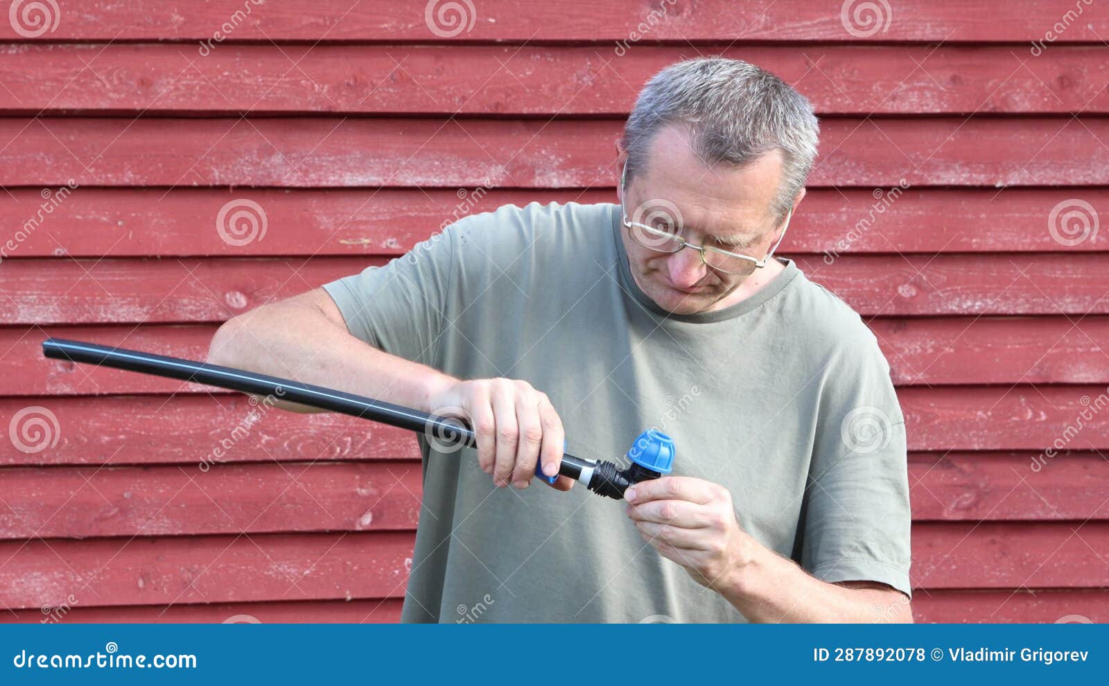 Plastic Pipe Connectors with Compression Plastic Clamp, Man Assembles ...