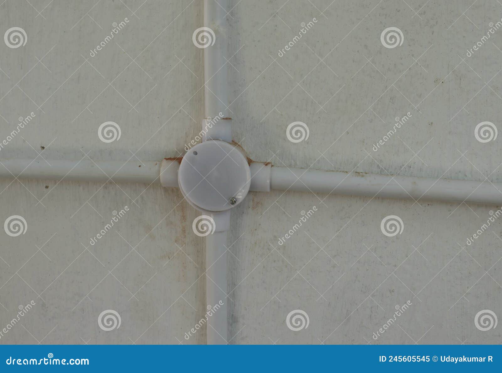 Plastic Pipe and Four Side Angle Side Pipe Attached on the Wall Stock ...