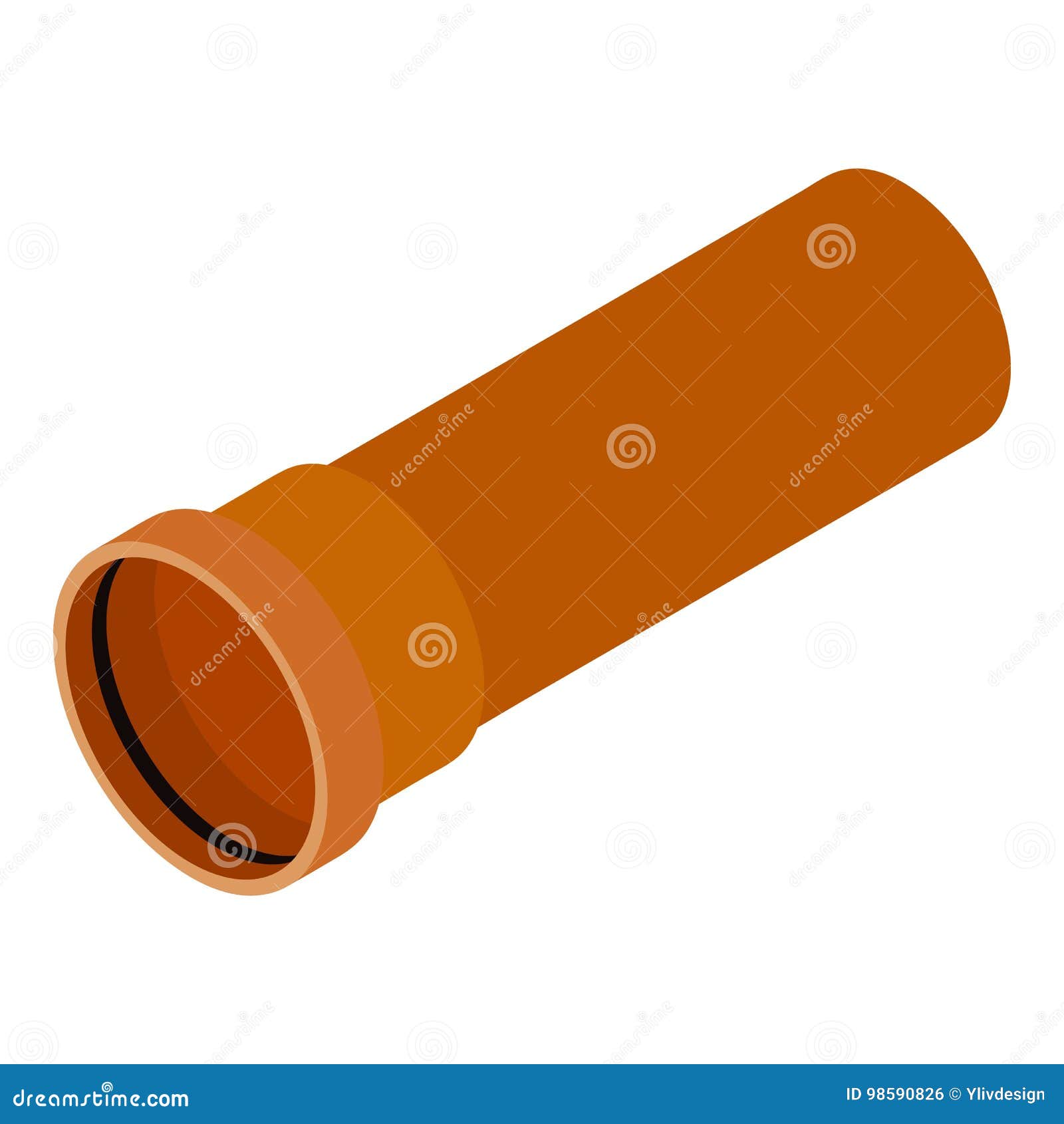 Plastic Pipe Icon, Isometric 3d Style Stock Vector - Illustration of ...