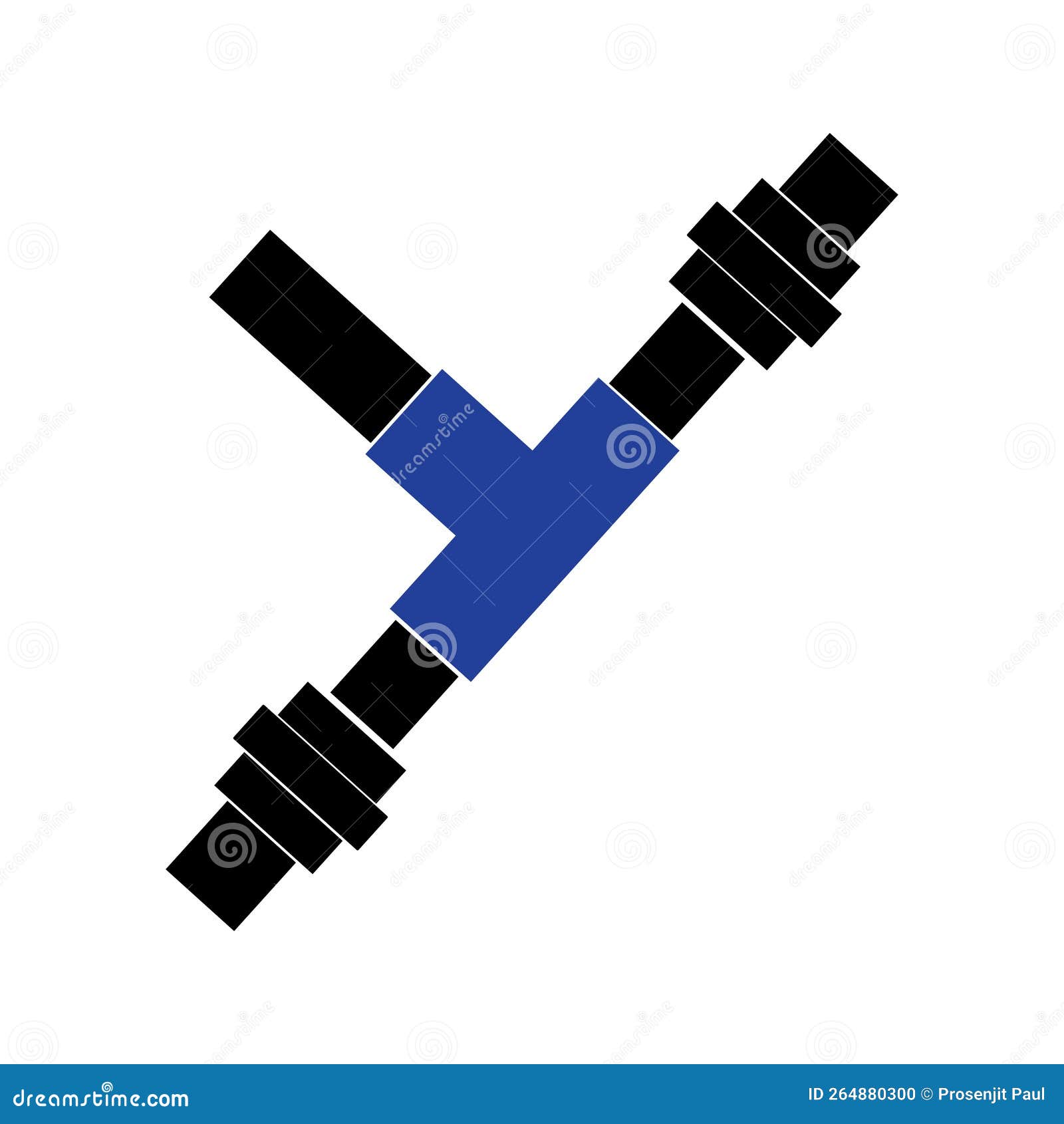 Plastic pipe icon stock vector. Illustration of faucet - 264880300