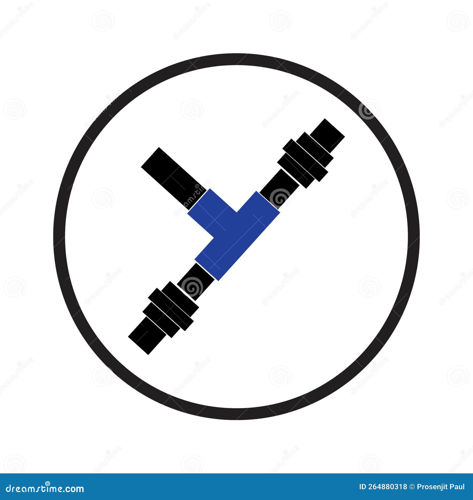 Plastic pipe icon stock vector. Illustration of plastic - 264880318