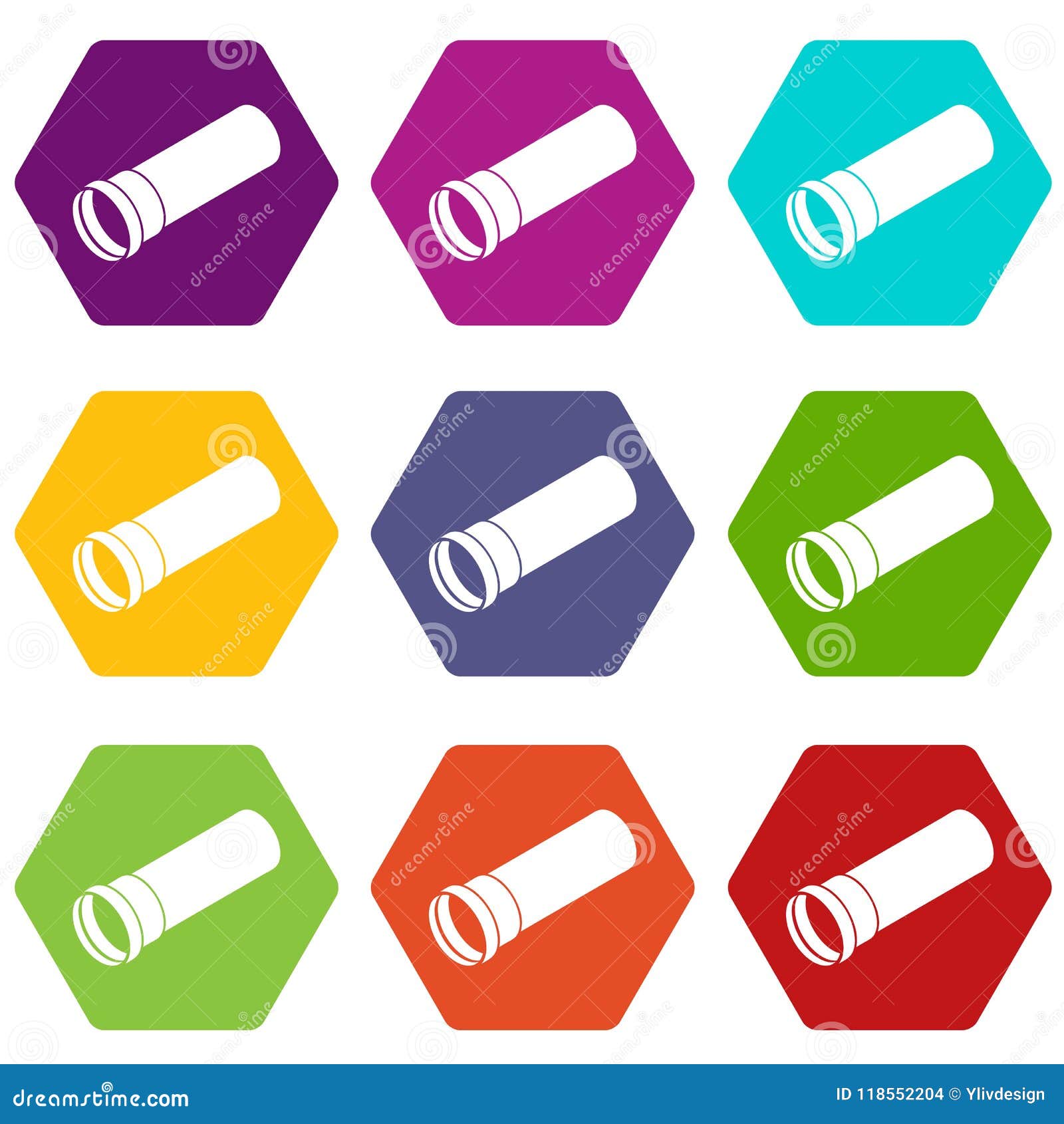 Plastic Pipe Icons Set 9 Vector Stock Vector - Illustration of service ...