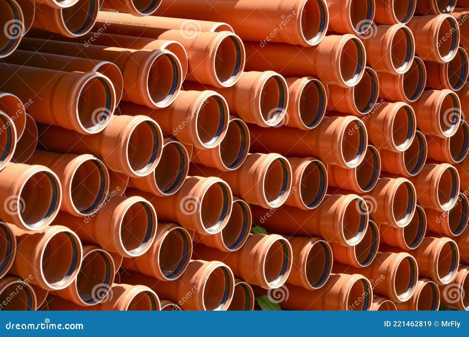 Plastic Pipes, Construction Material Stock Image - Image of drain ...