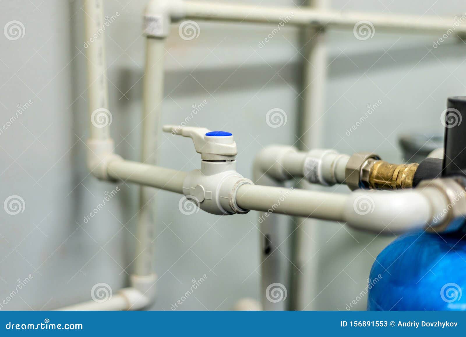 Plastic Pipes of Fresh Water Circulation Systems Stock Image - Image of ...