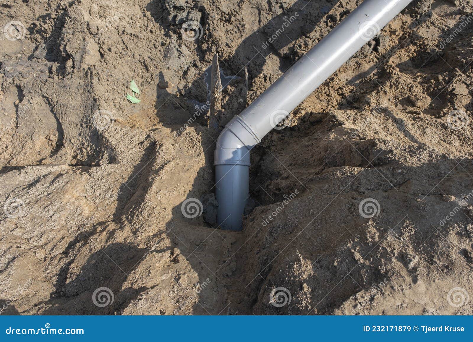 Plastic Pipes in the Ground during the Construction of a Building Stock ...