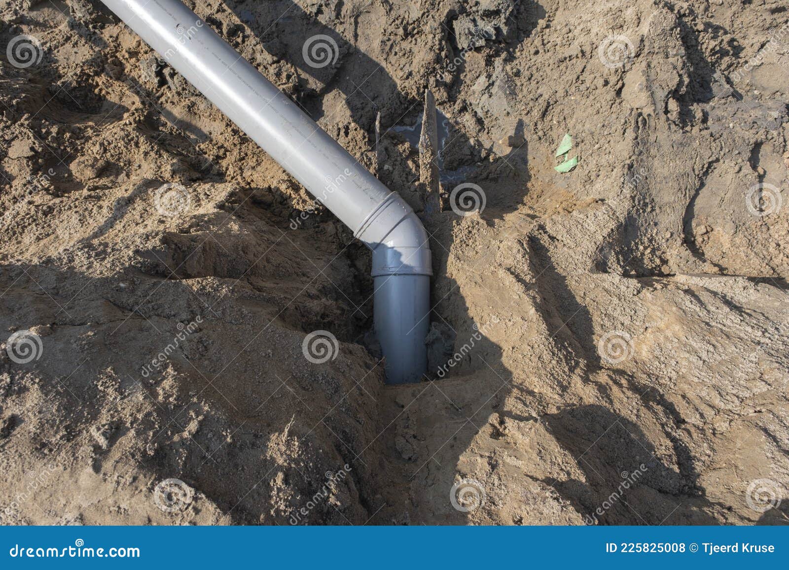 Plastic Pipes in the Ground during the Construction of a Building Stock ...