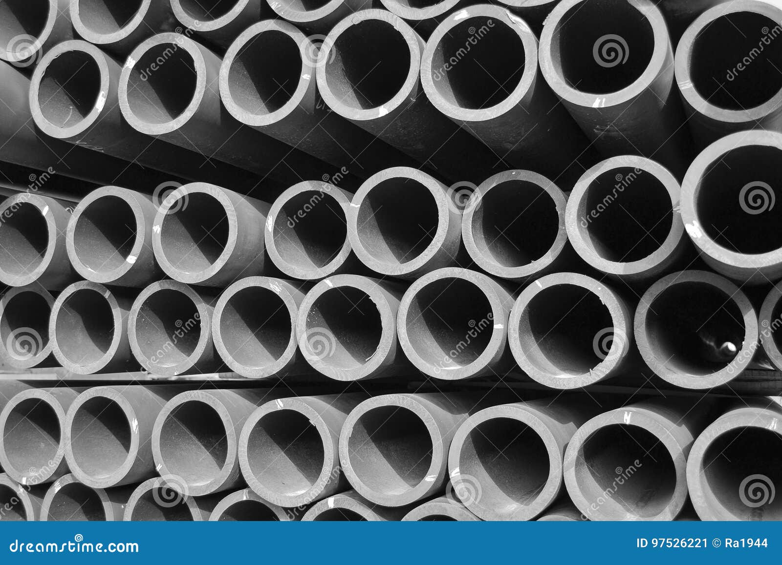 Plastic Pipes in Stock of Finished Products Stacked in Packs Stock ...