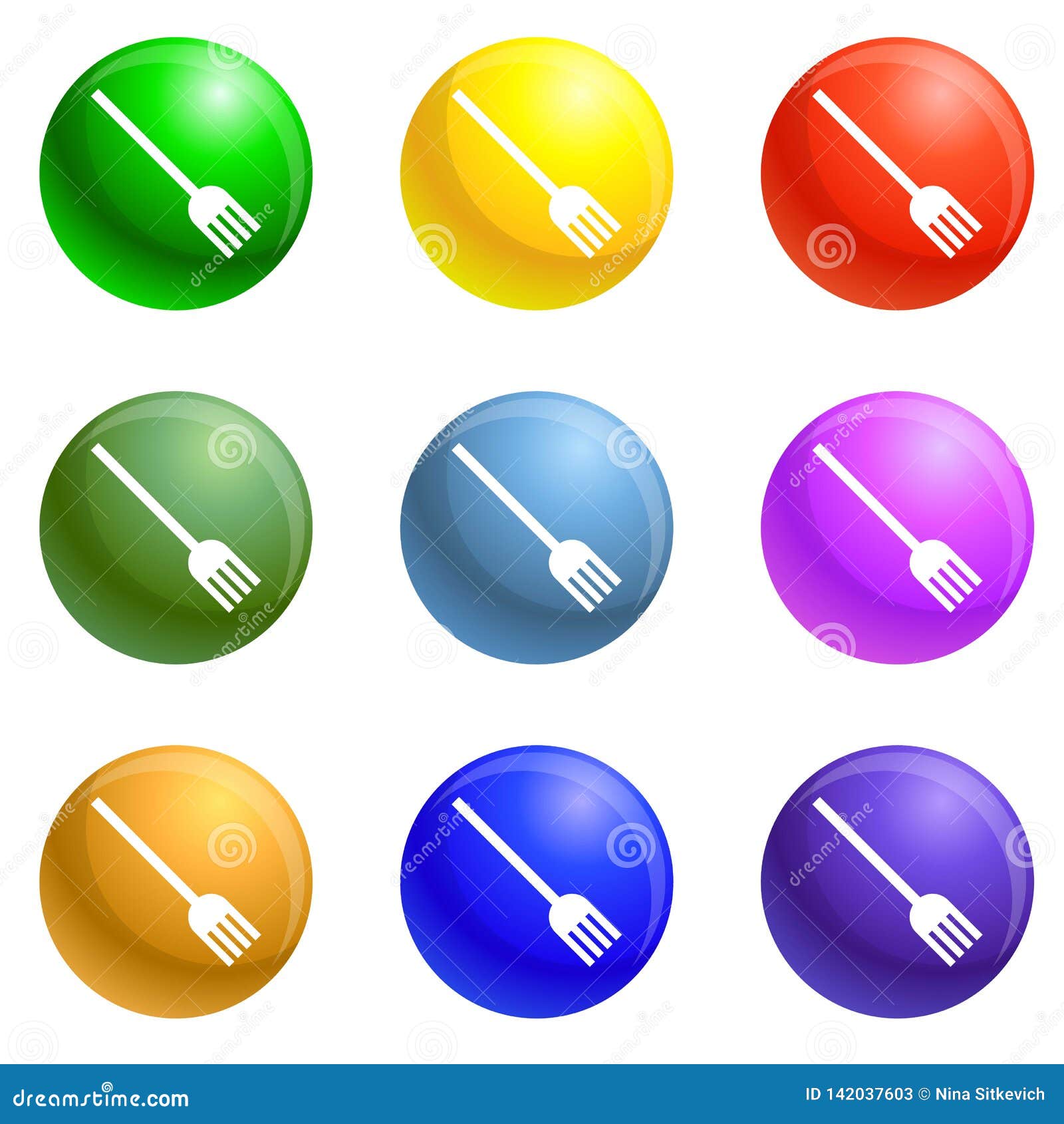 Plastic Plate Icons Set Vector Stock Vector - Illustration of empty ...