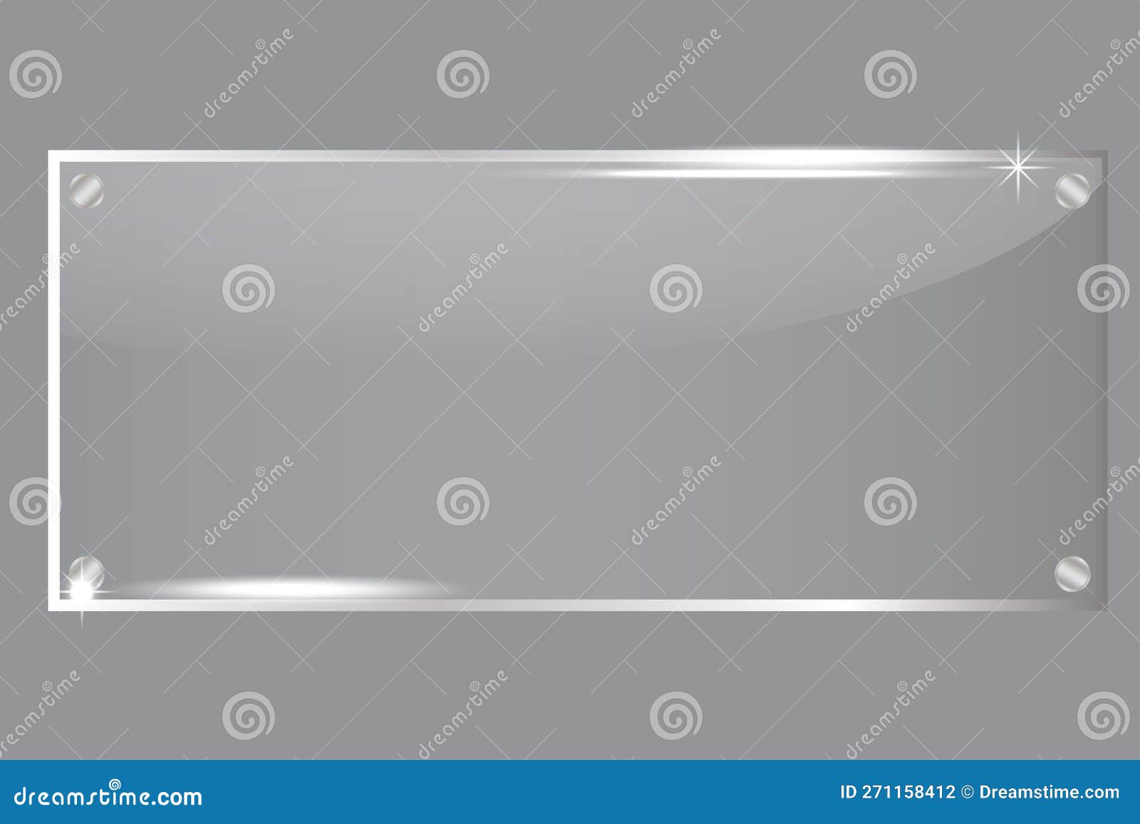Plastic Plate on Transparent Background. Plastic, Metal Frame. Vector ...