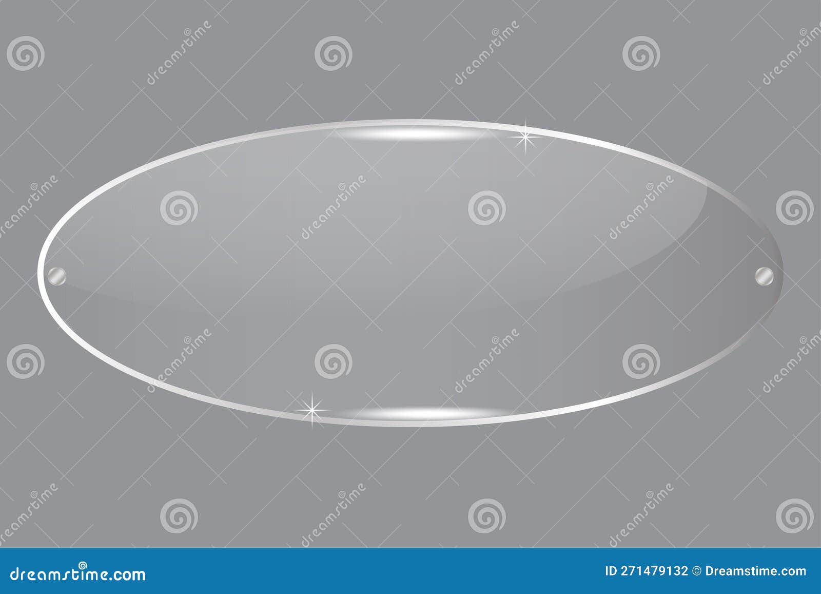 Plastic Plate on Transparent Background. Plastic, Metal Frame. Vector ...