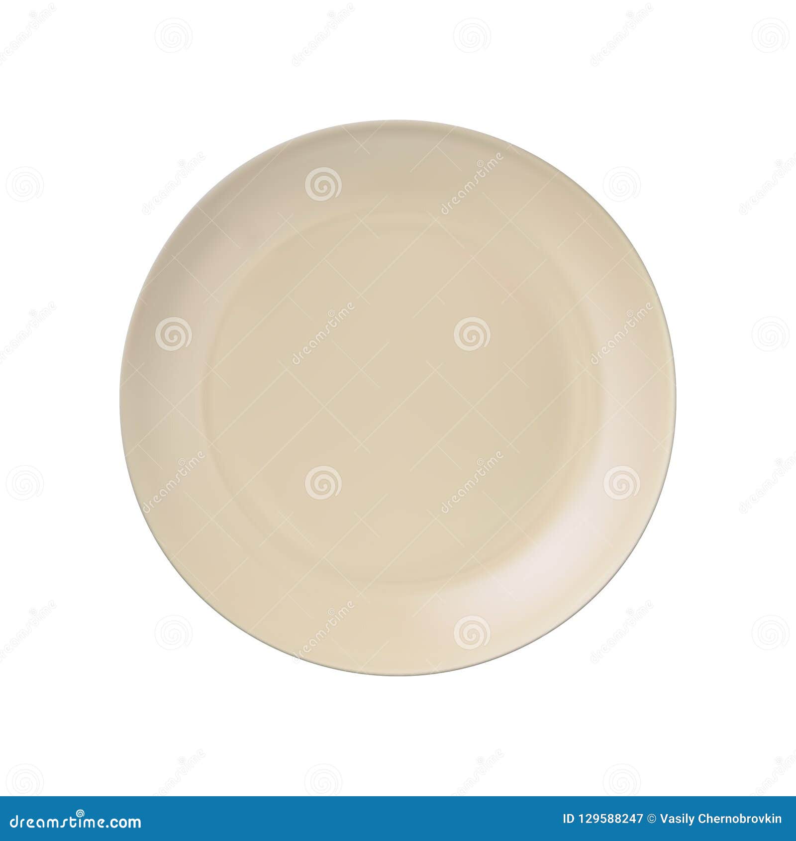 Plastic Plate on White Background. Vector Illustration. Stock Vector ...