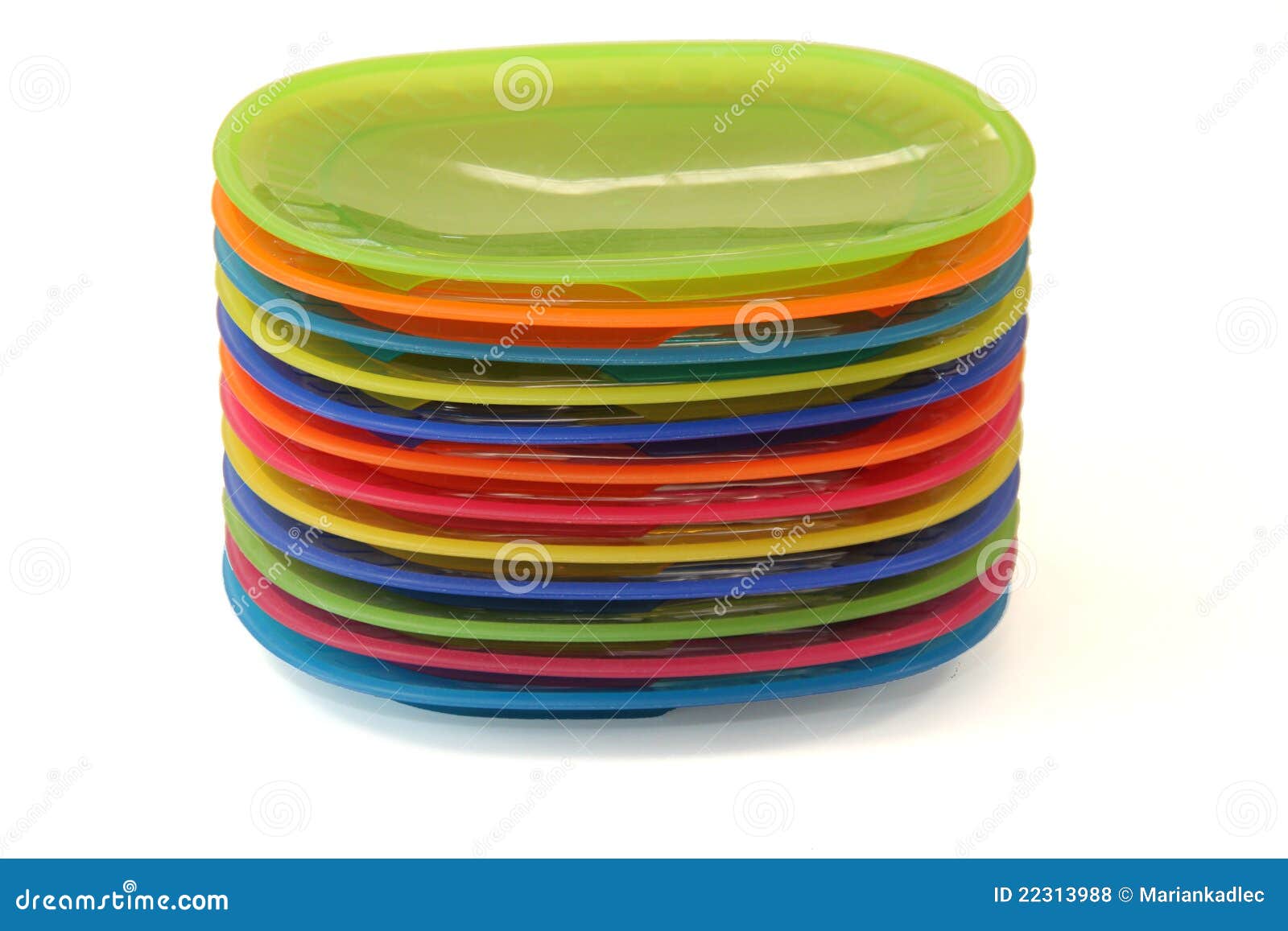 Plastic plates stock photo. Image of yellow, plastic - 22313988