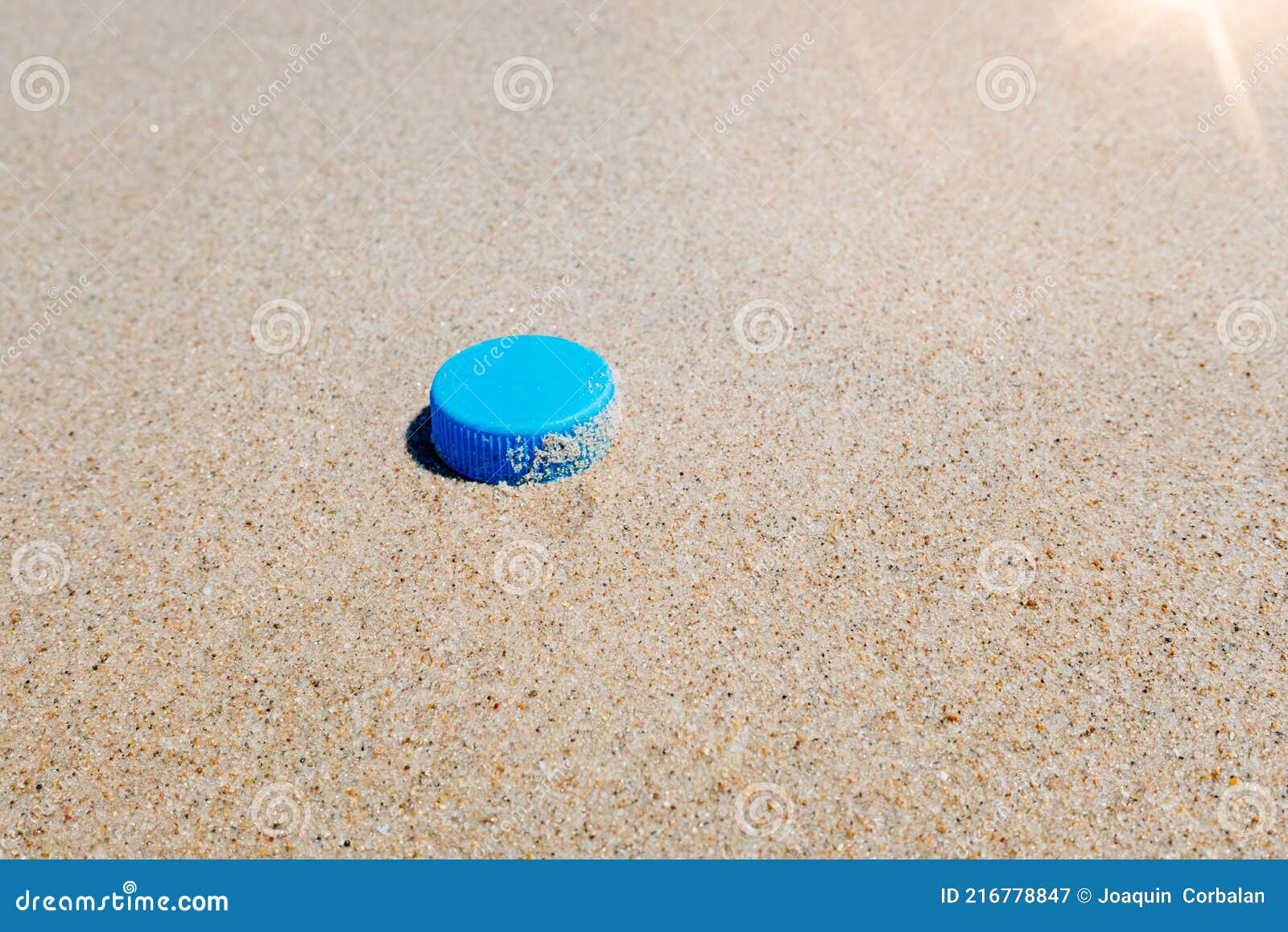 Plastic Plug on the Clean Sand of a Beach Stock Image - Image of ...