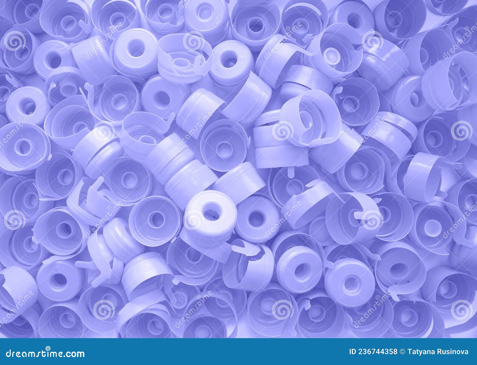 Plastic Plugs Fill the Entire Frame, Top View. Color of 2022 Very Peri ...