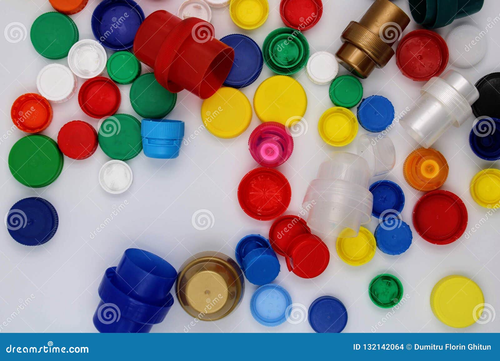Plastic Plugs of Various Colors Stock Photo - Image of recycled, bonnet ...